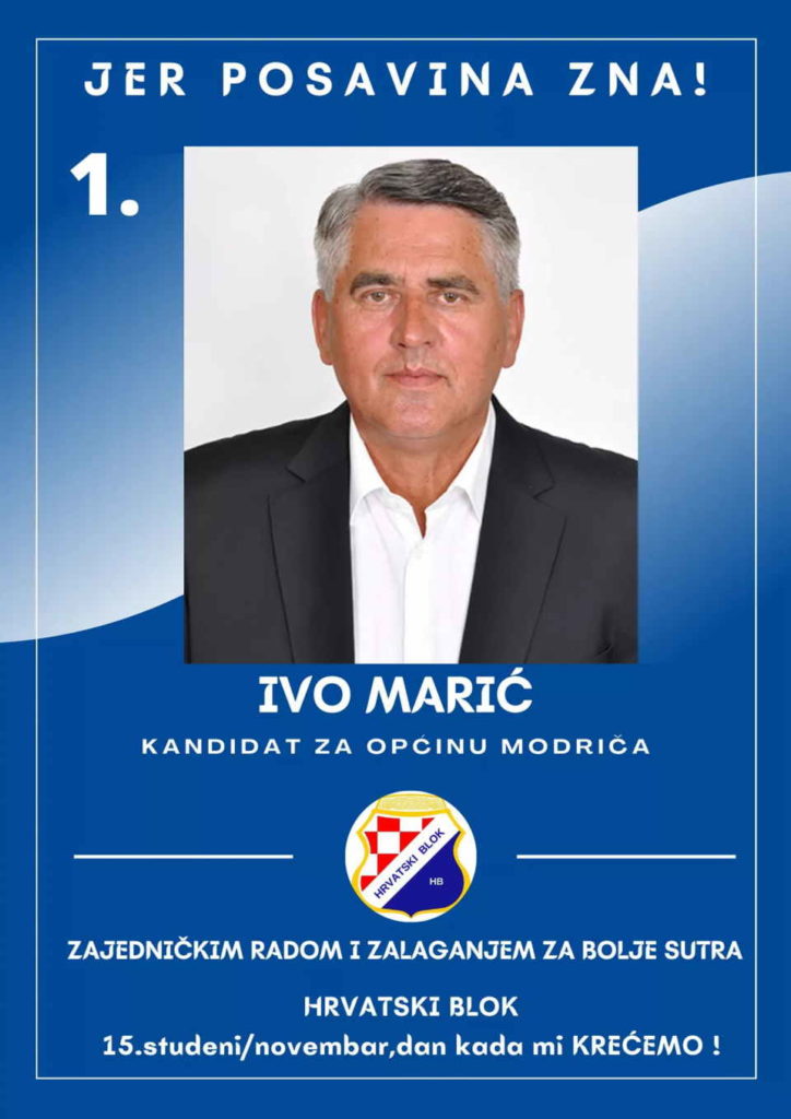 Nositelj liste Hrvatskog bloka Ivo Marić zajedno sa mještanima do ...